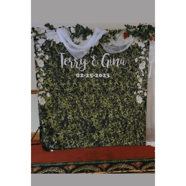 Hedge Wall Backdrop with flowers | Greenery Wall Backdrop – iJay Backdrops