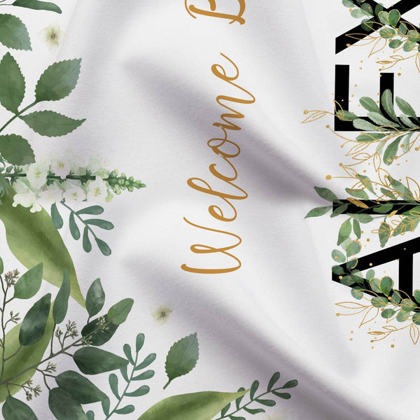 Personalized Greenery Backdrop for Baby Shower. – iJay Backdrops