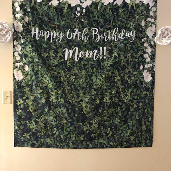 Personalized Fabric Grass Backdrop with Flowers – iJay Backdrops